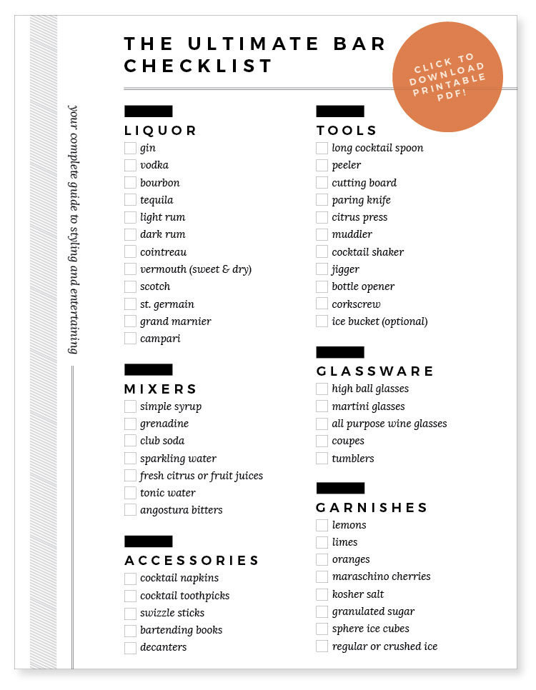 The Ultimate Bar Cart Checklist Room For Tuesday The Ultimate Bar Cart Checklist Room For Tuesday