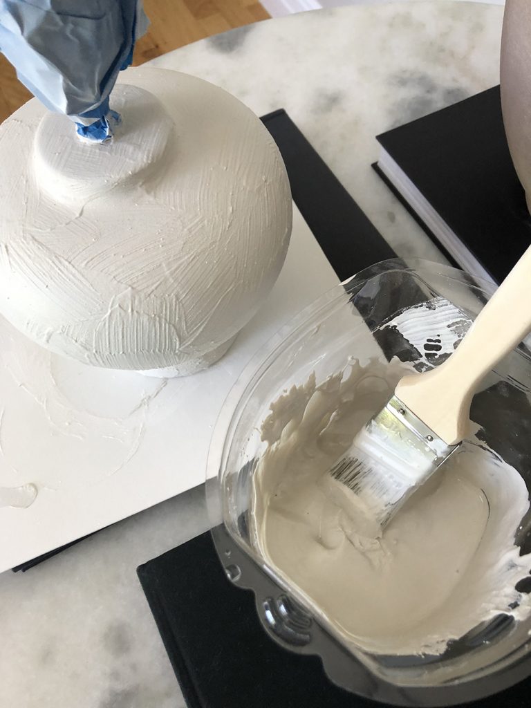 DIY Cordless Plaster Lamp - Room for Tuesday Blog
