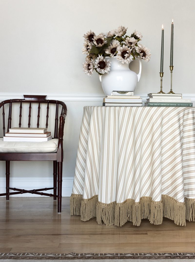 Fringe Tablecloth Sewing DIY - Room for Tuesday Blog