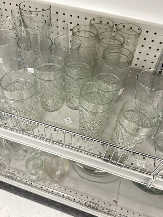 Tips for Thrifting Good Vintage Glassware (& How to Clean It)
