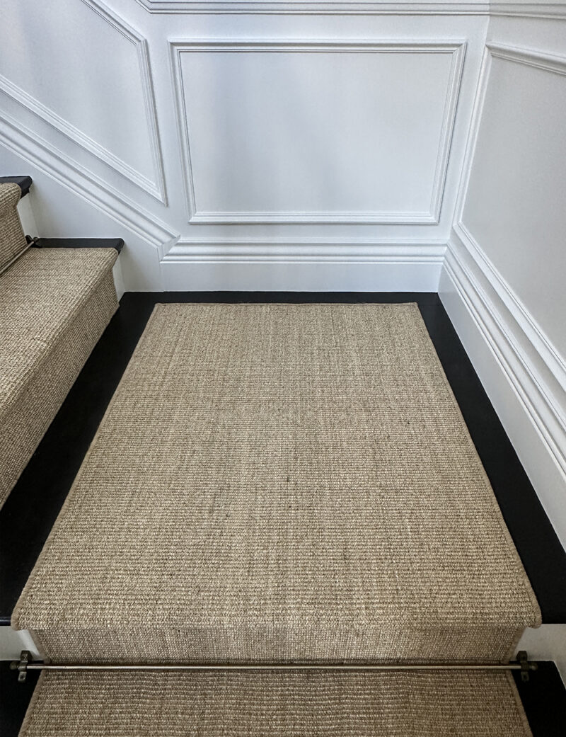 How to Install a Stair Runner with an Easy Staircase Landing