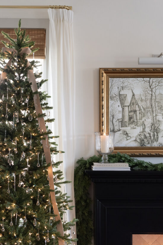 Simple Glass Icicle Decorated Christmas Tree - Room for Tuesday