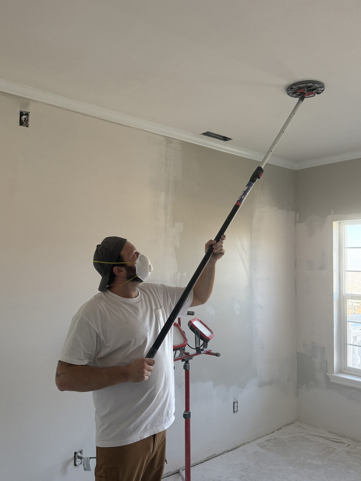 How to Smooth a Textured Ceiling (Skim Coat Tutorial)