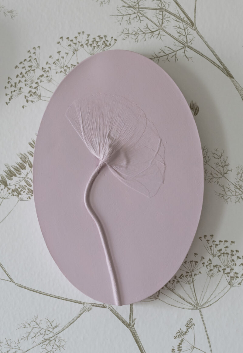 DIY Floral Plaster Relief Art with Pressed Flowers
